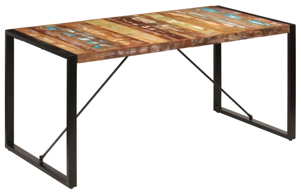 247418 vidaXL Jídelní stůl 160 x 80 x 75 cm masivní recyklované dřevo