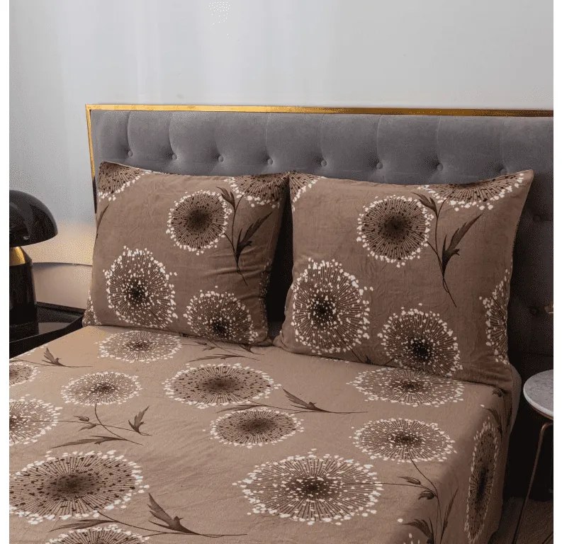 Mikroplyšové povlečení PAMPELINO světle hnědé Rozměr povlečení: 2 ks 70 x 90 cm | 200 x 220 cm