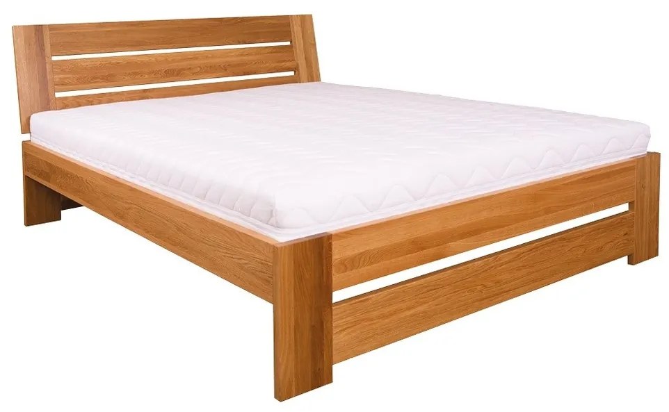 Drewmax Dřevěná postel LK292 180x200, dub masiv dub medový