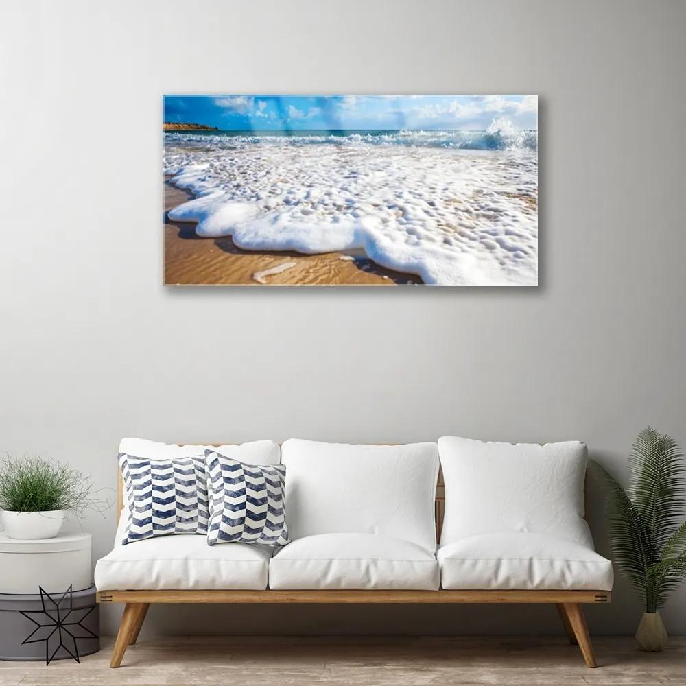 akrylový obraz Pláž Moře Pisek Příroda 100x50 cm