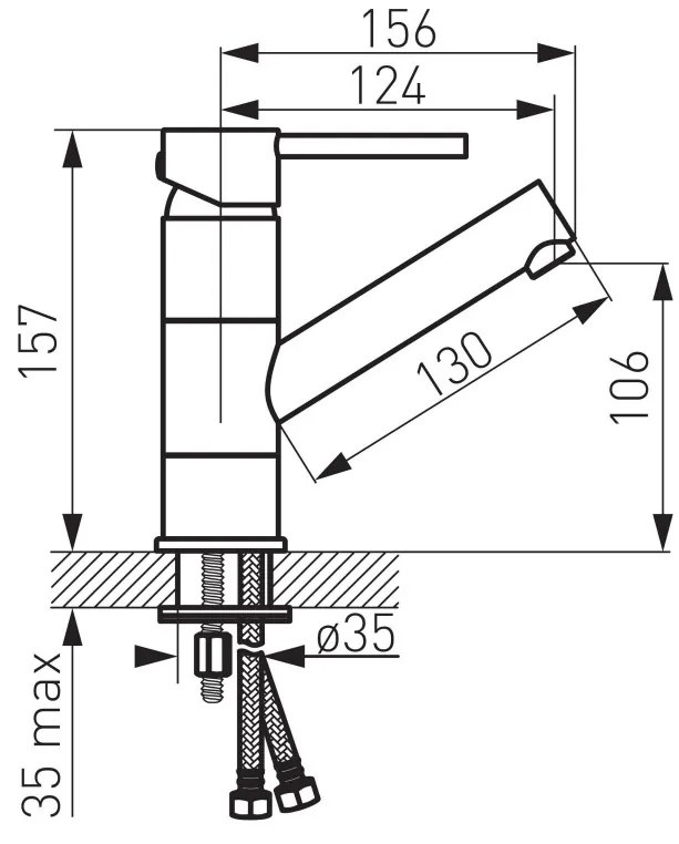 F-Design Flusso, stojánková umyvadlová baterie, chrom lesklý, FD1-FLS-2A-11