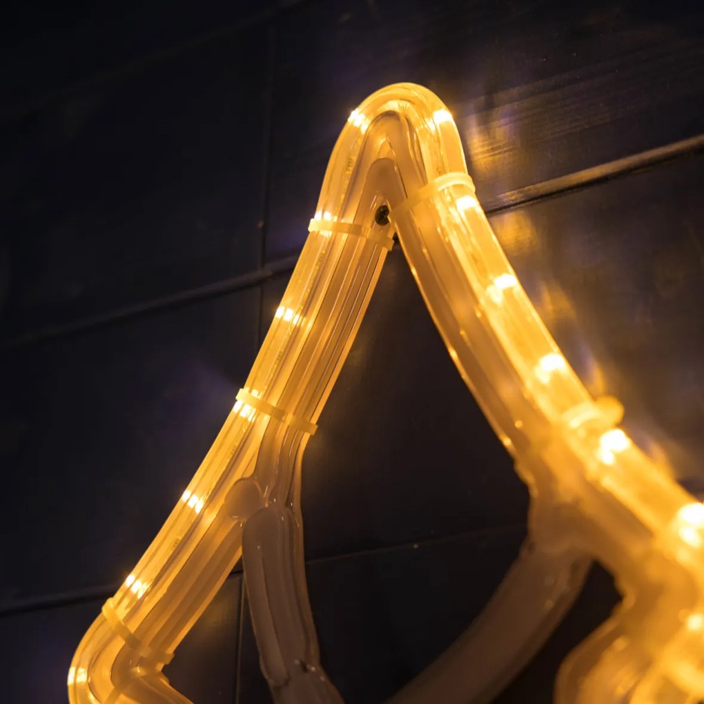 Easy Fix 2D LED světelný stromeček, 49 × 58 × 2 cm, teple bílá, 3D tisk, DZX0091WS1