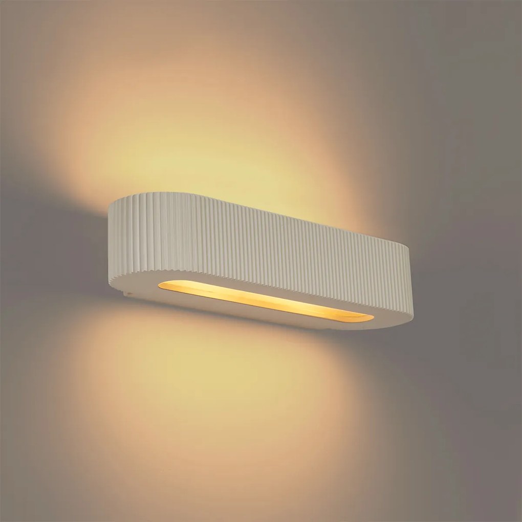 Skandinávská nástěnná lampa bílá UFO 2-světla - Plaster