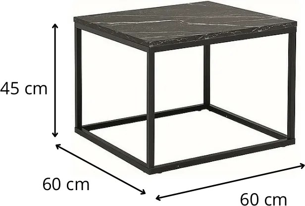 Konferenční stolek Rossi B černý mramor/černý