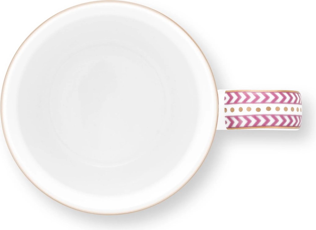 Pip Studio Jolie Dots Gold hrnek 180ml, růžový (hrnek z tenkostěnného porcelánu)