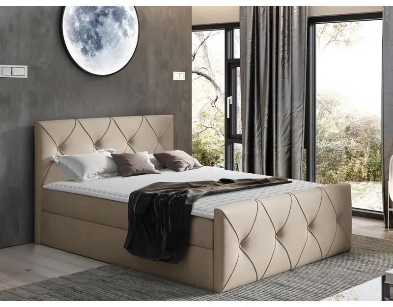 Kontinentální postel Xirious Lux, Rozměr postele: 180 x 200 cm, Barva:: Zetta 304