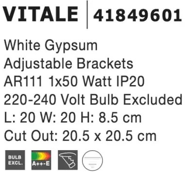 Podhledové svítidlo Vitale 2 bílé