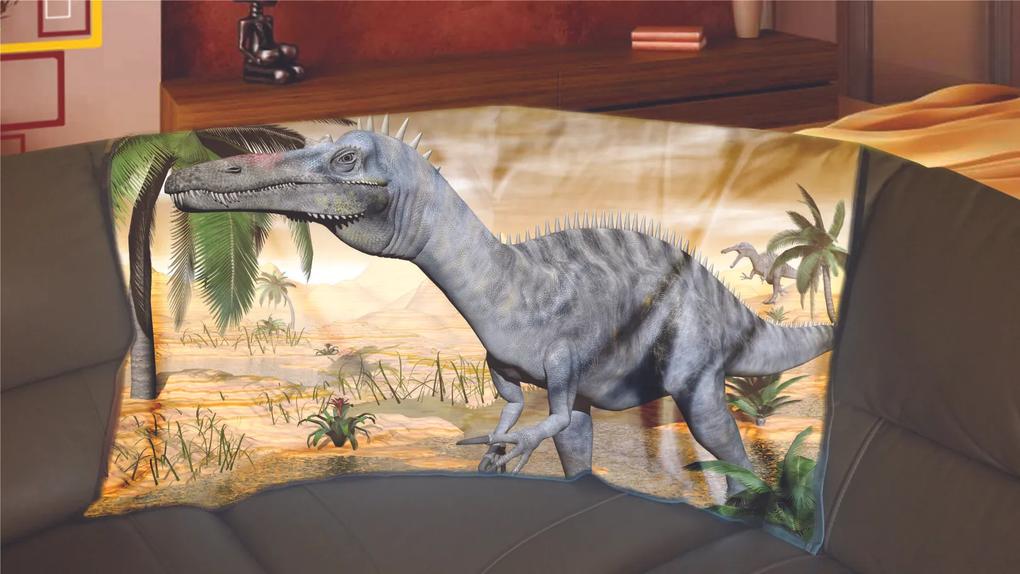 Fleecová deka Dinosaurus 150x120 cm
