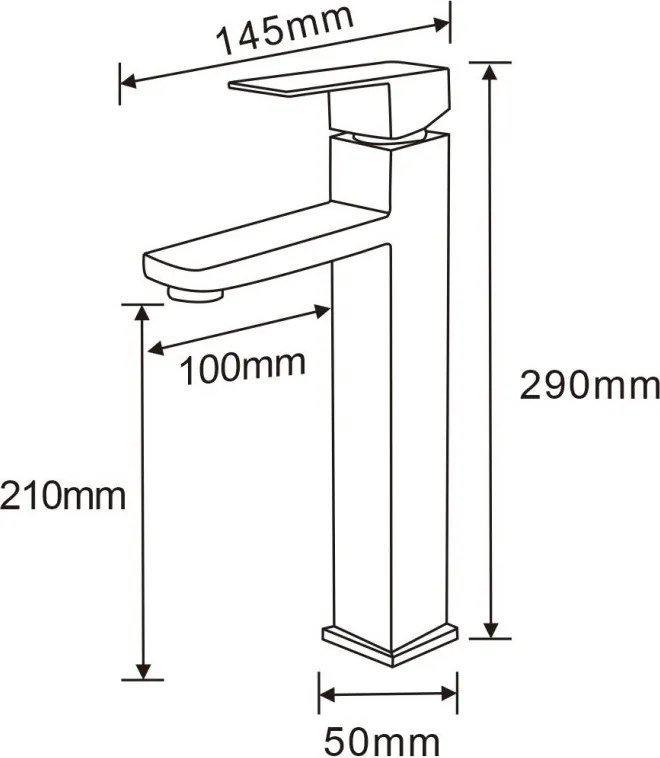 Mexen EMMA - Vysoká umyvadlová baterie, INOX - ocel, 71910-00