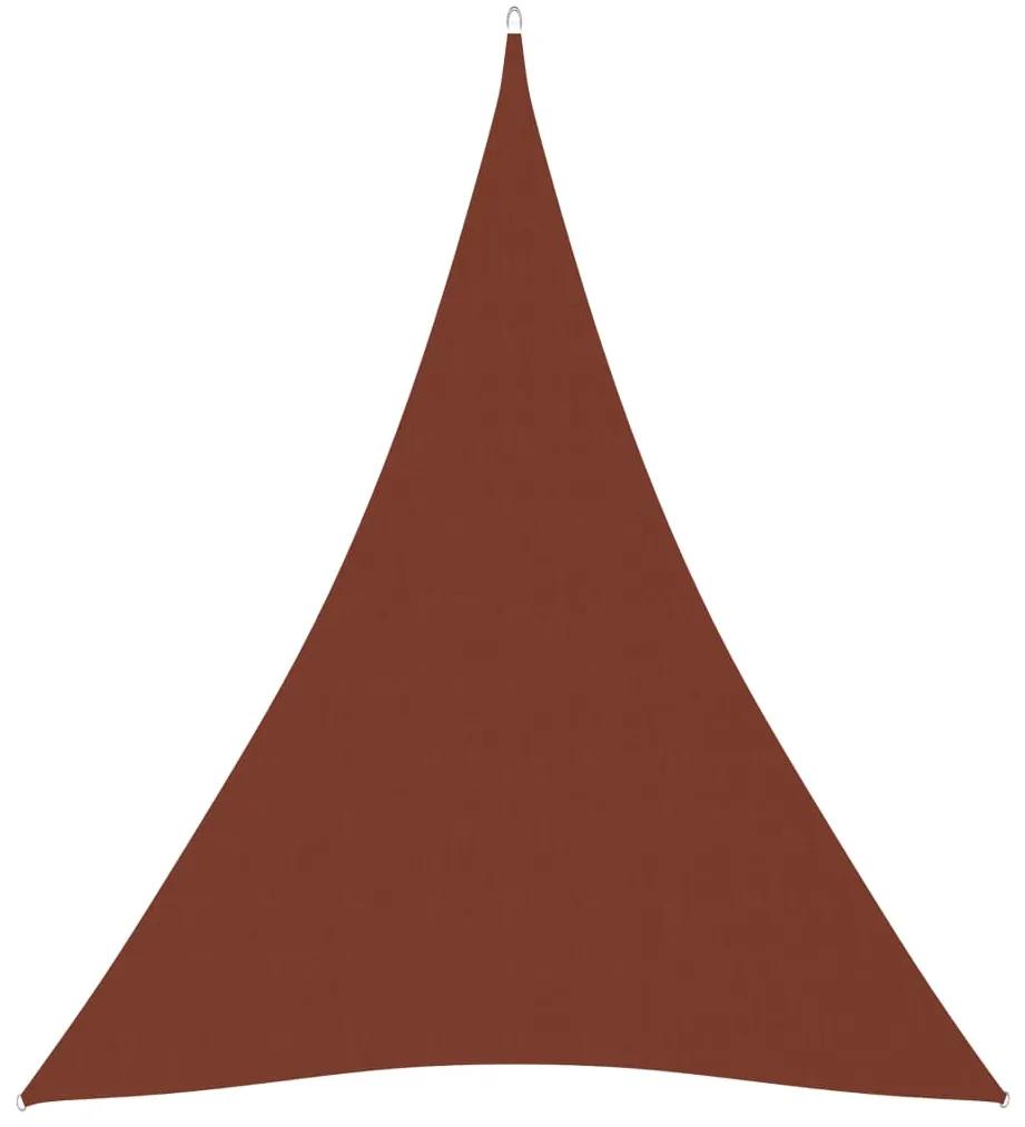 135394 vidaXL Stínící plachta oxfordská látka trojúhelníková 3x4x4 m cihlová