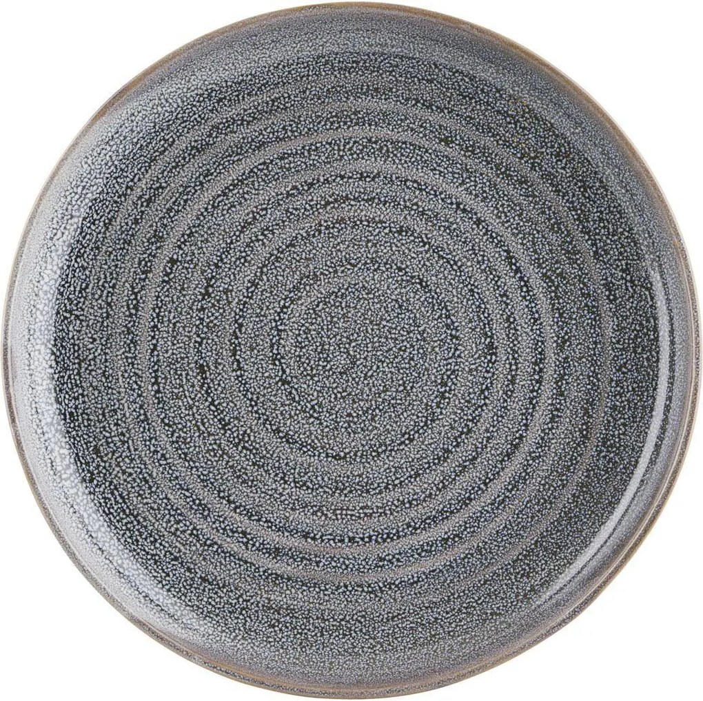 House Doctor Keramický talíř Nord Grey 28cm, modrá barva, šedá barva, keramika