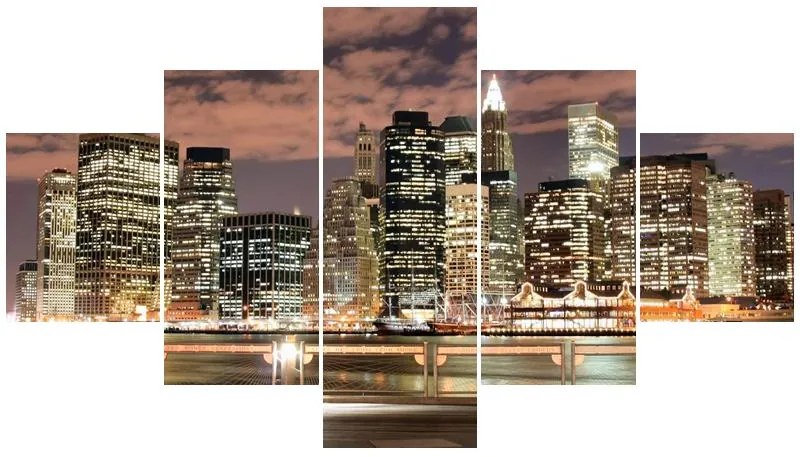 Obraz nočního města (125x70 cm), 40 dalších rozměrů