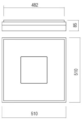 Redo 01-2000 - LED Stmívatelné stropní svítidlo MAYA LED/55W/230V 51x51 cm zlatá