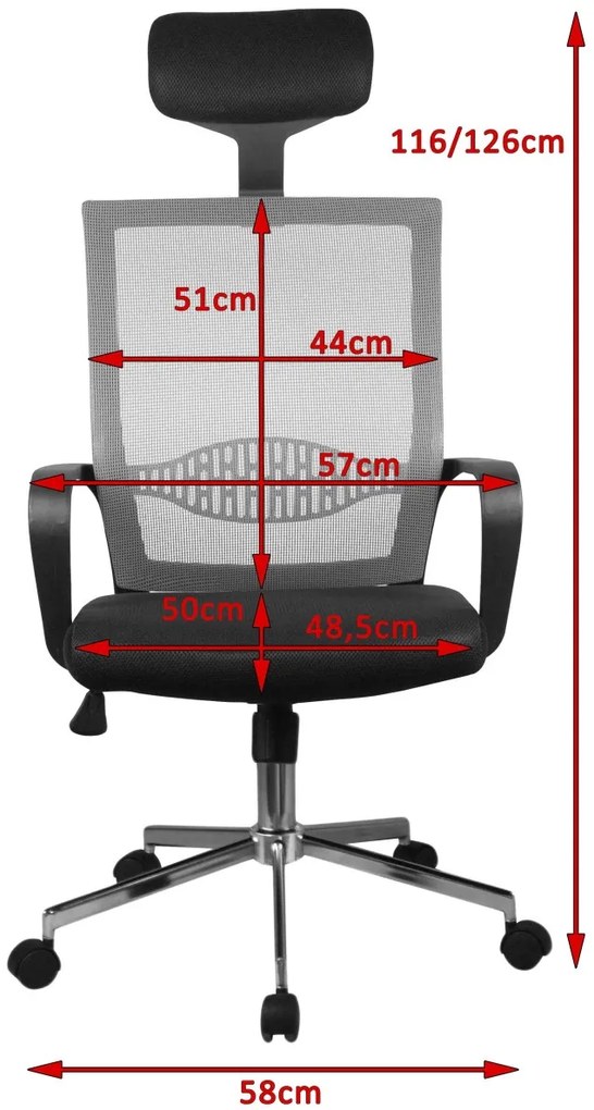 Kancelářská židle OCF-9 červená