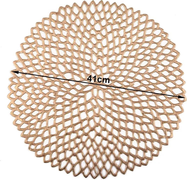 Verk Group Kulatá podložka pod kuchyňský stůl ažurová dekorativní podložka pod stůl