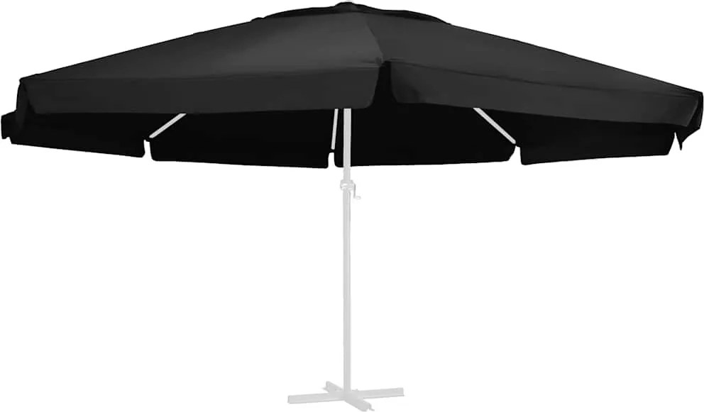 Náhradní potah na zahradní slunečník černý 610 cm 312552