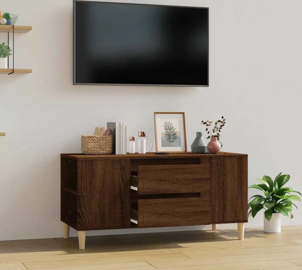 vidaXL TV skříňka 102x44,5x50 cm kompozitní dřevo [819602] Barva: Černá