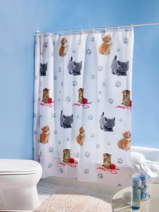 Sprchový závěs Kočky