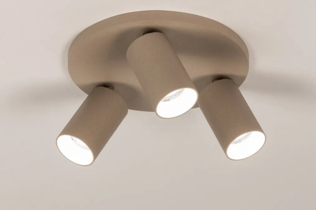 Stropní bodové svítidlo Average Spot Dark Taupe 3 Round