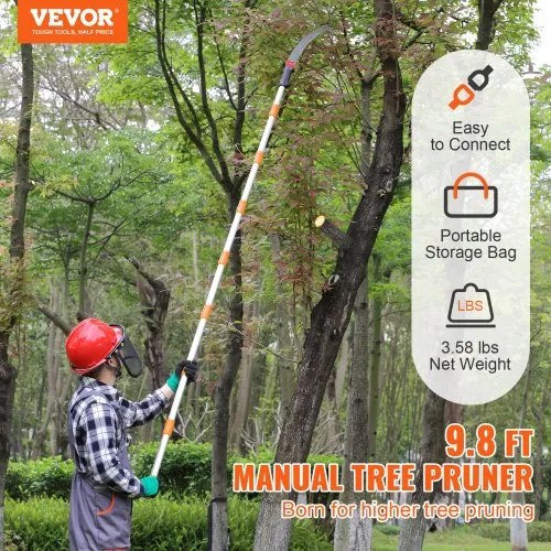 Ruční tyčová pila, 1,4–3 m prodlužovací nůžky na stromy