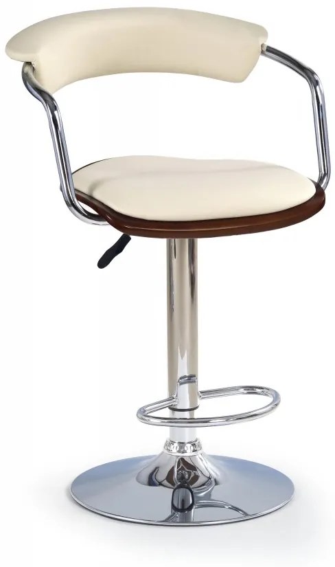 Barová židle H-19 třešeň / krémová Halmar