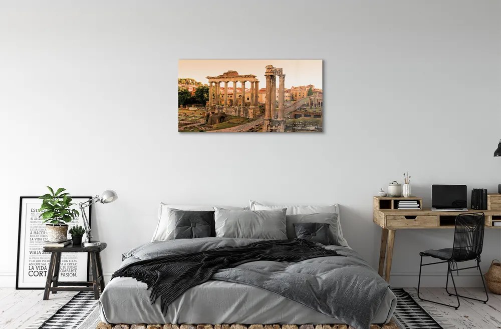 Obraz na skle Řím Roman Forum svítání 100x50 cm