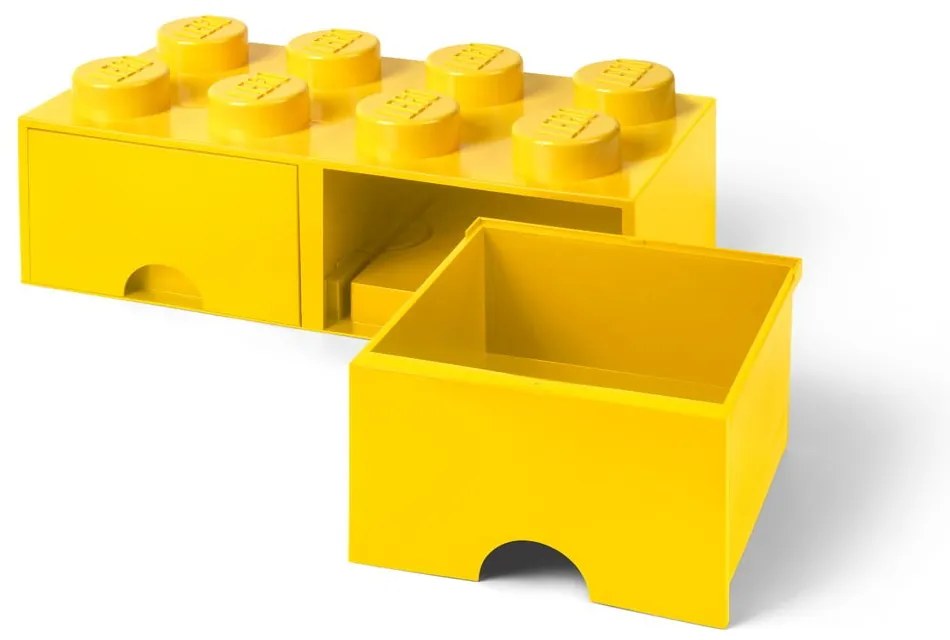 Žlutý úložný box se dvěma šuplíky LEGO® Biano.cz
