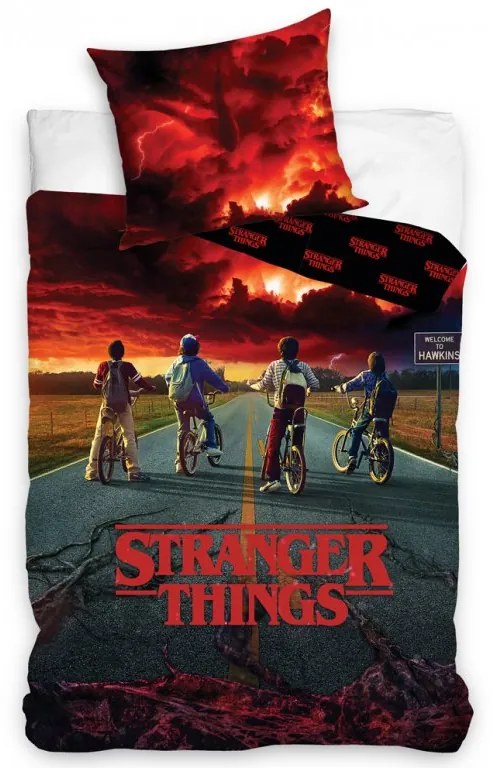 Carbotex Bavlněné povlečení 140x200 + 70x90 cm - Stranger Things storm guards