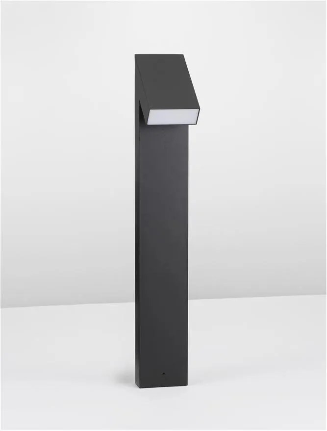 NV 9020931 Venkovní sloupkové svítidlo BRIGITTA černý hliník a akrylový difuzor proti oslnění LED 6W 3000K 100-240V IP65 - NOVA LUCE