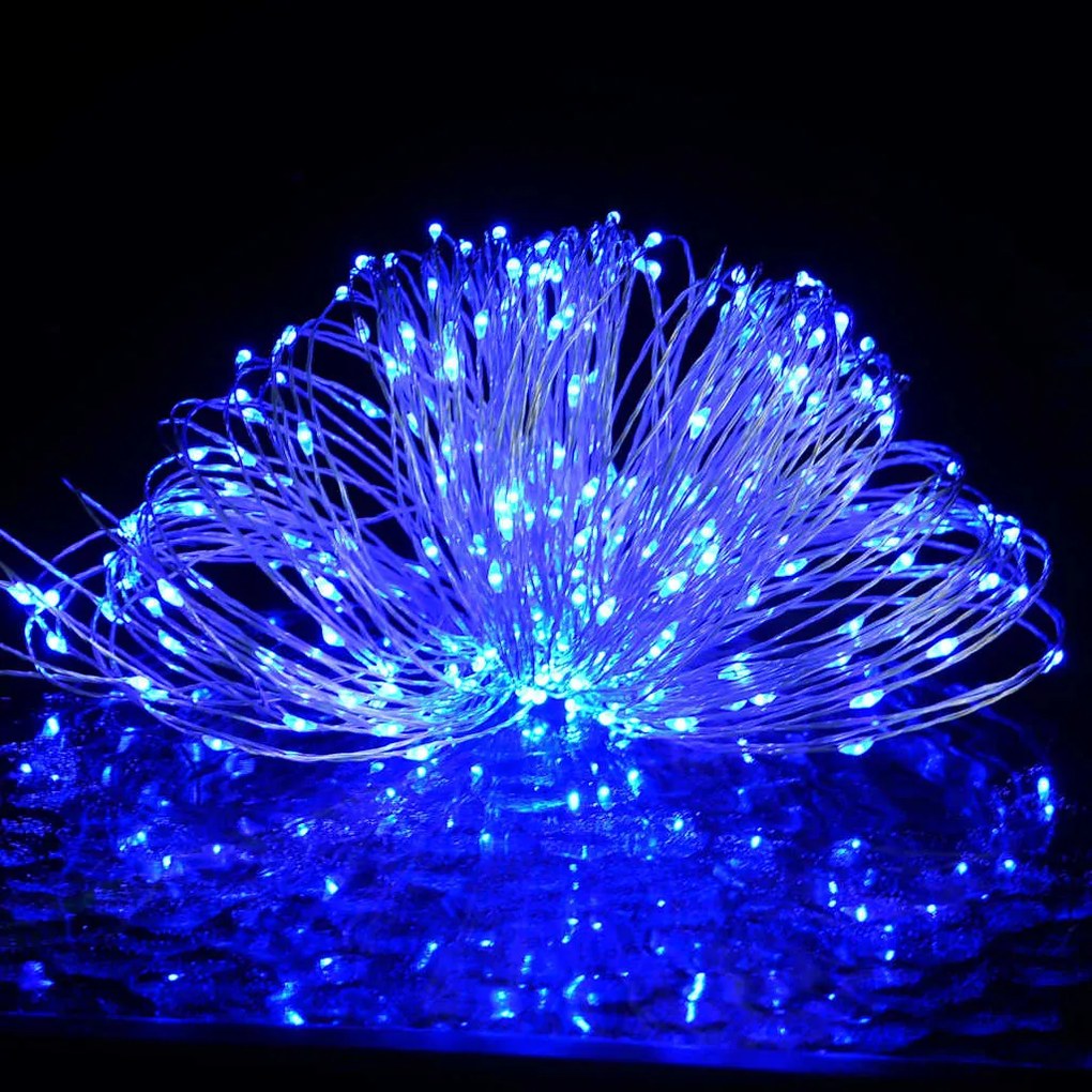 Světelný LED řetěz se 150 LED diodami modrý 15 m 330052