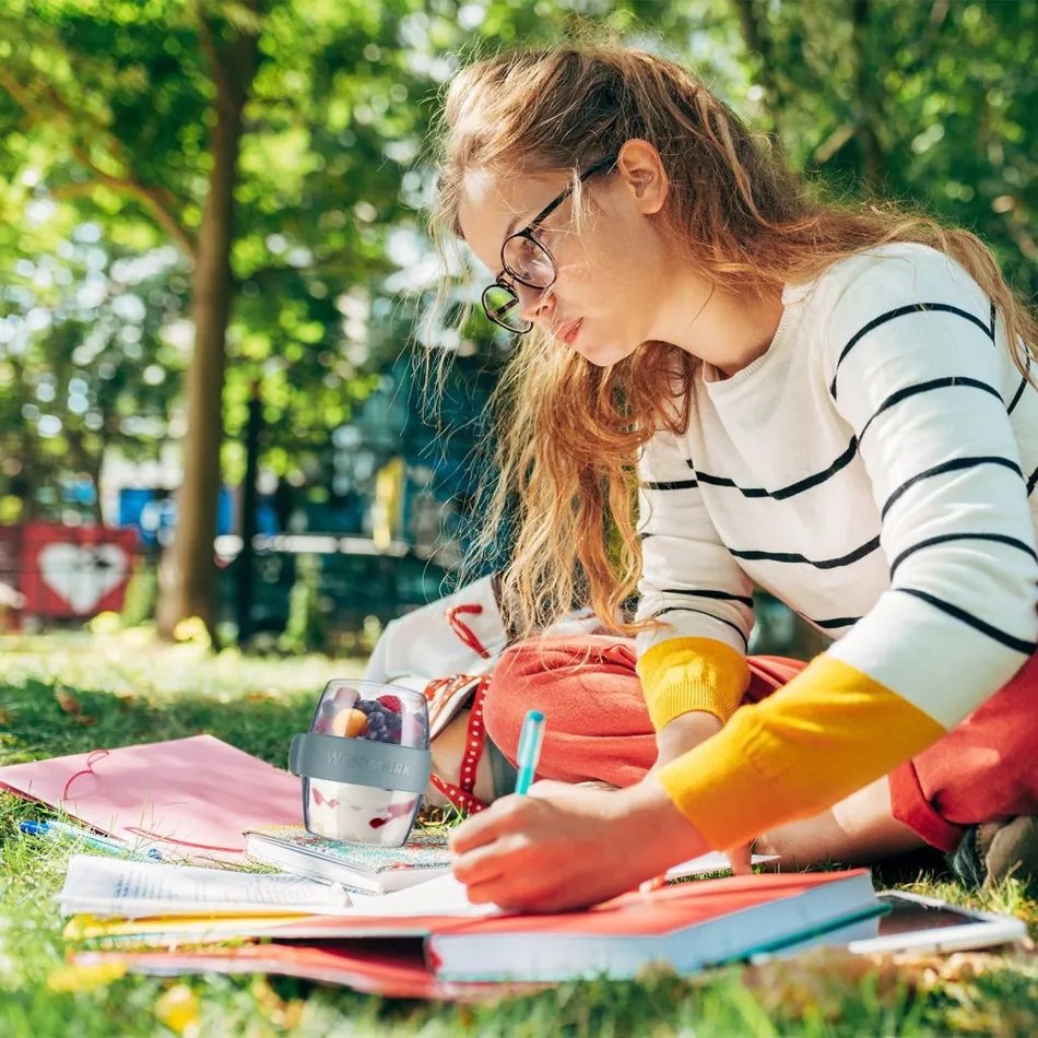 Westmark Dvoudílná dóza na svačinu MAXI, 700 ml, modrá, L