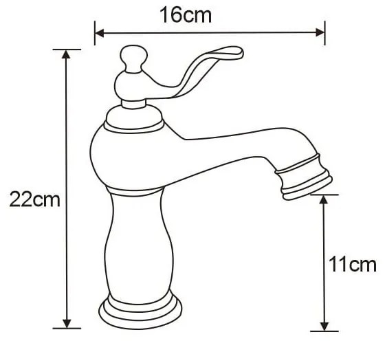 Mexen Vela umyvadlová baterie, černá, 744500-70