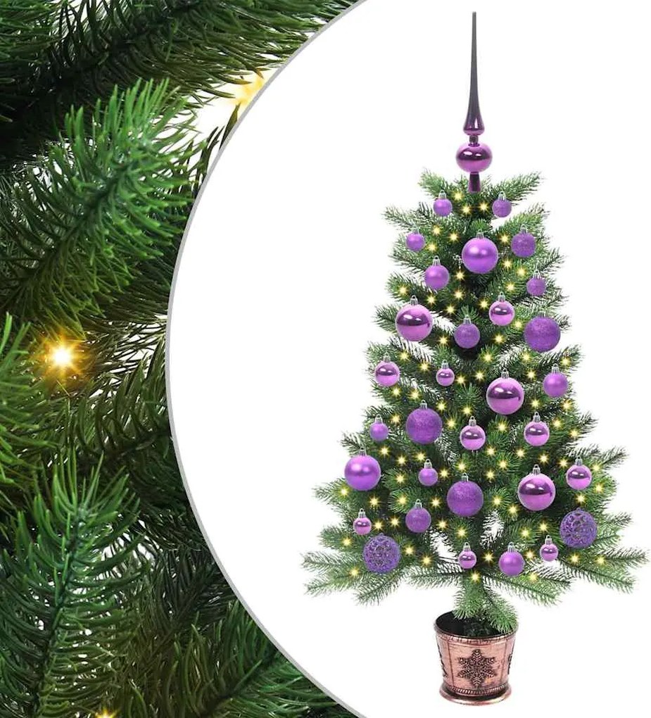 Vánoční stromeček s 150 LED diodami s stojanem Zelená 90 cm PE 3396306