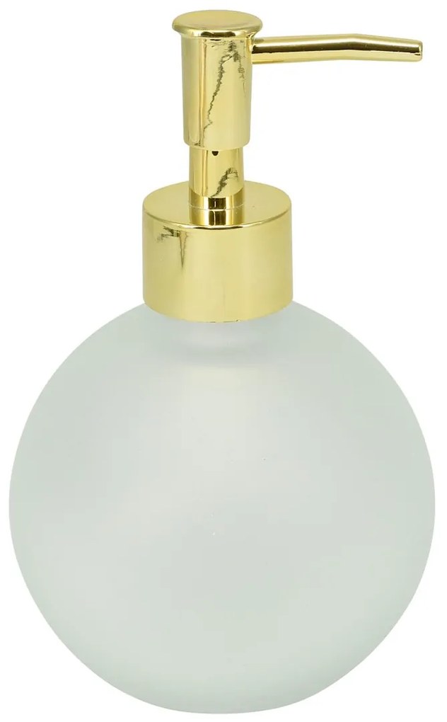 Dávkovač mýdla Globe, bílá/se zlatými prvky, 400 ml