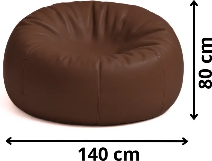 Sedací pytel velká koule tmavohnědá EMI