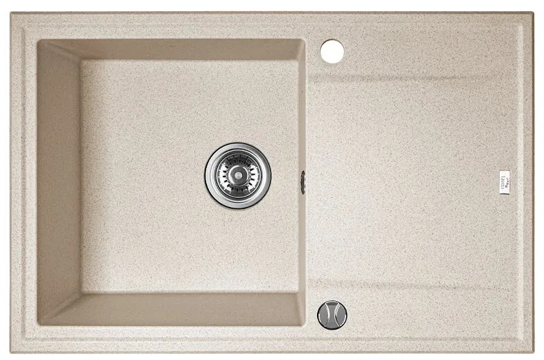 LAVEO Megalo, kuchyňský dřez 790x490x230 mm + dřezová baterie BKZ468K, béžová, SBEA411T
