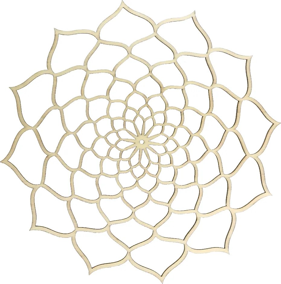 AMADEA Dřevěná dekorace mandala přírodní 20cm