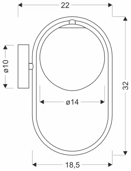 Nástěnné svítidlo CORDEL 1xG9/28W/230V černá/kouřová černá
