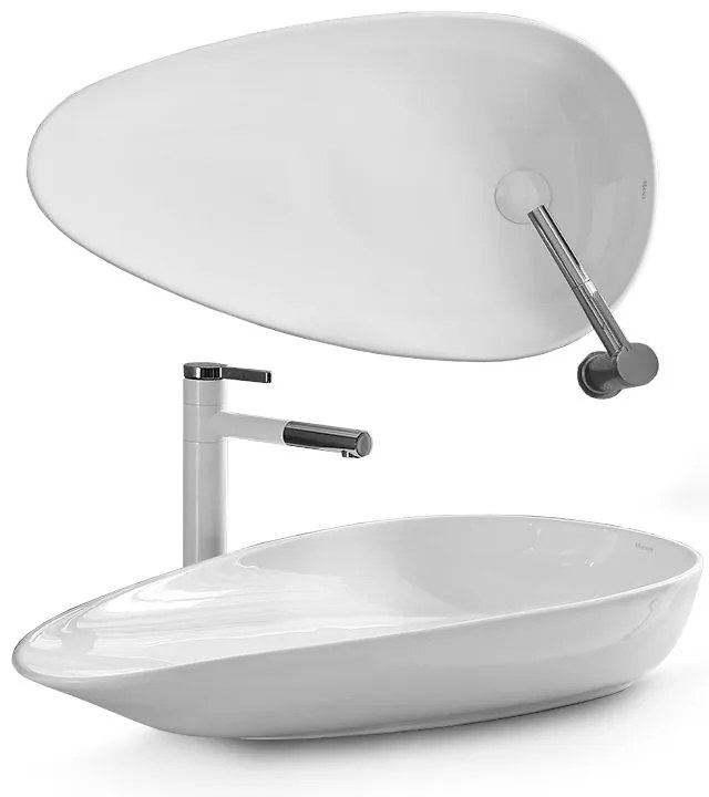 Rea Greta75 umyvadlo, 77 x 43 cm, bílá, REA-U1500