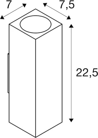 Venkovní nástěnné svítidlo SLV THEO IP44 GU10 2x35W antracit 229535 bez žárovek