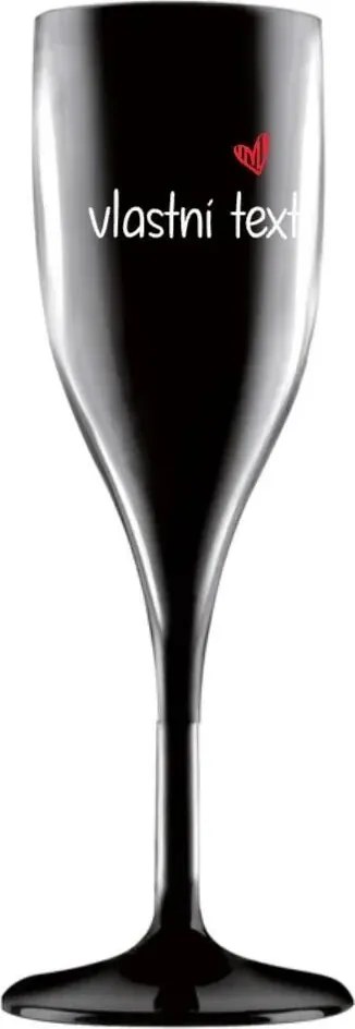 Vlastní text na nerozbitnou prosecco sklenici