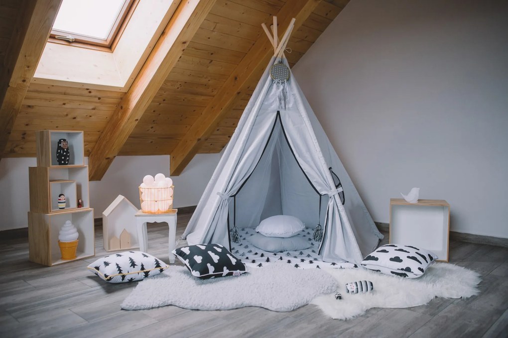 Vigvam design Teepee Gray &amp; Colors - ČTVERCOVÉ BEZ DOPLŇKŮ