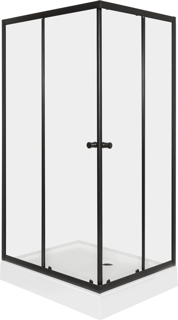 Novoterm Modul sprchového koutu NV-Olga SC Element BL 70, černá/transparent - bez vaničky