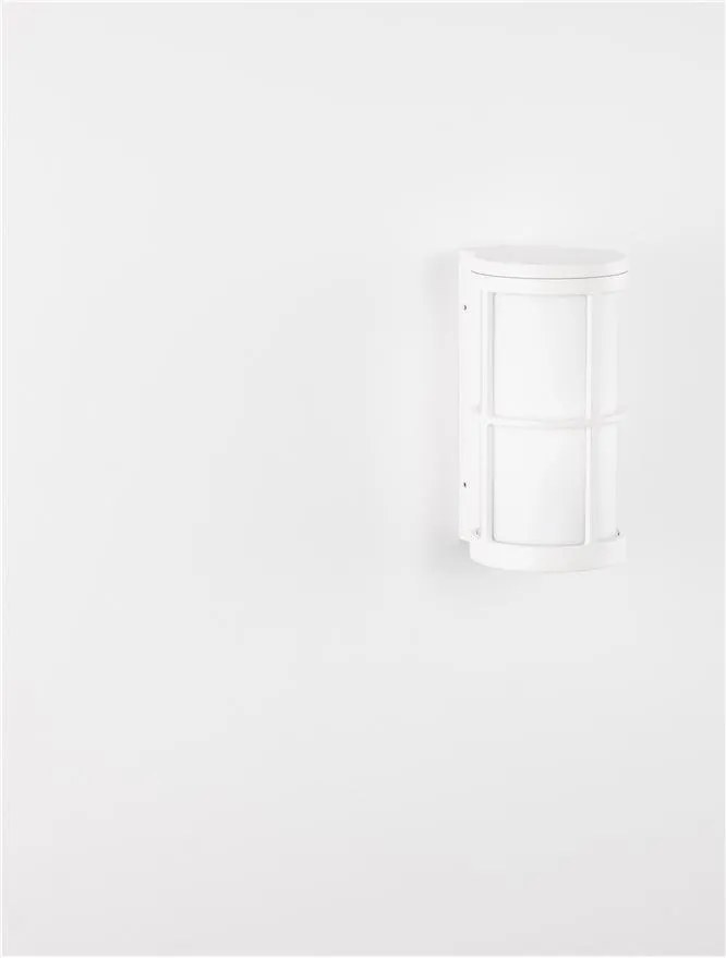 NV 9002850 Venkovní nástěnné svítidlo STONE bílý hliník a akryl E27 1x12W 220-240V IP54 bez žárovky - NOVA LUCE