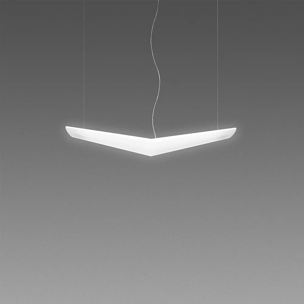 Artemide AK10100 Mouette Symmetric, závěsné designové svítidlo, 55W LED 3000K stmívatelné DALI, 135cm, délka závěsu 590cm