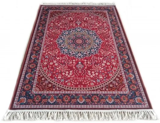 Kusový koberec CHENILLE PRINTED JZ-867 Klasický bordó Rozměr: 80x150 cm