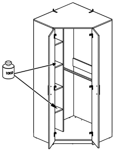 Rohová skříň 13 Flin