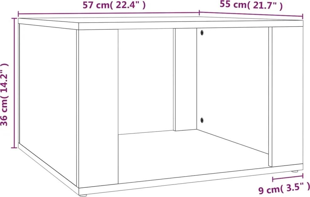 vidaXL Noční stolek 57 x 55 x 36 cm kompozitní dřevo [816558] Barva: Betonová šedá