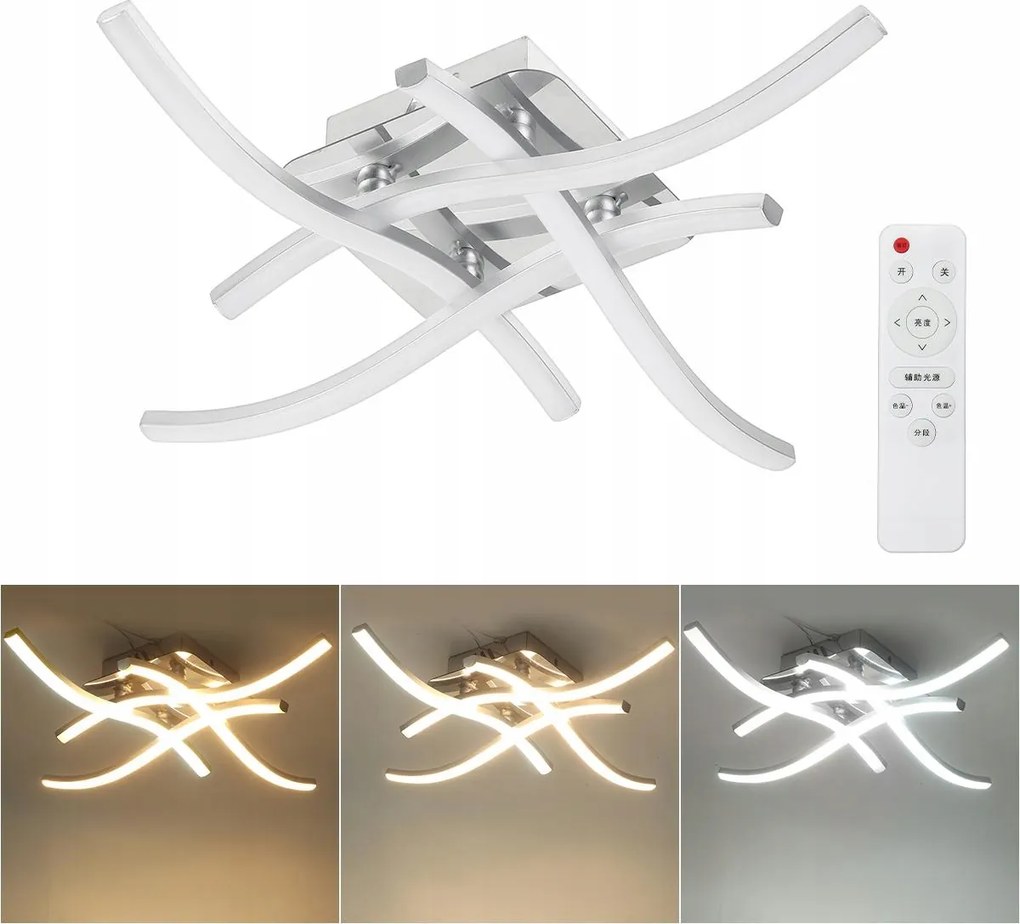 Závěsná lampa 4 body světla, integrovaný Led zdroj 6500k 24W