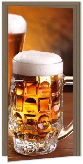 DL-025 Samolepicí fototapety na dveře Pivo | 95 x 210 cm